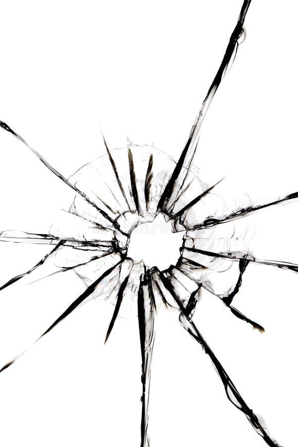 A Hole with Cracks, the Effect of a Broken Window. Stock Illustration ...