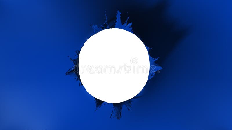 Deep Blue Color Flag Perforated, Bullet Holes Stock Illustration ...