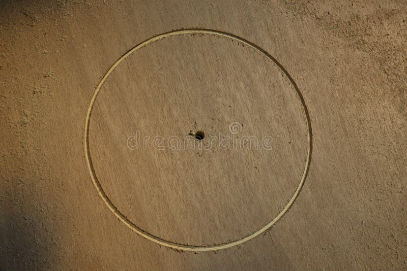 Hole Cut in Wood with Sawdust Stock Image - Image of design, accuracy ...