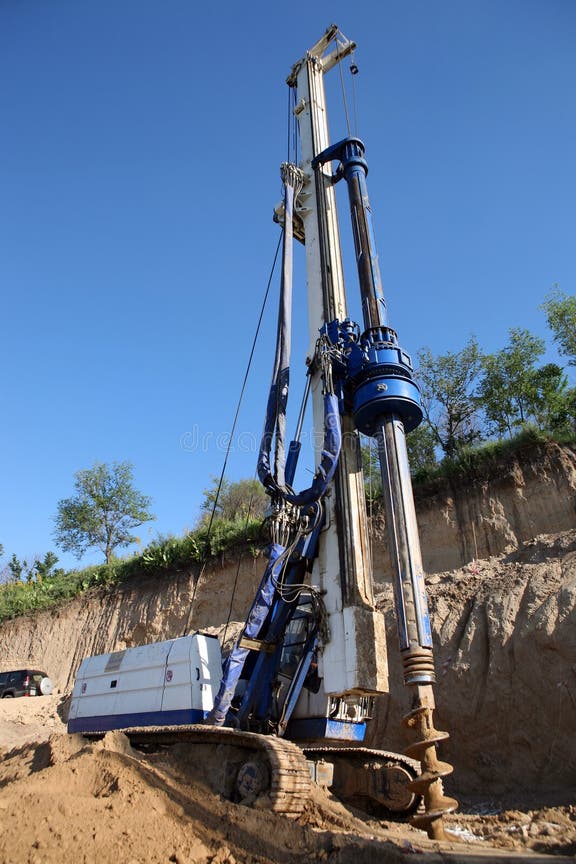 Hole digger stock photo. Image of broken, building, district - 9870826
