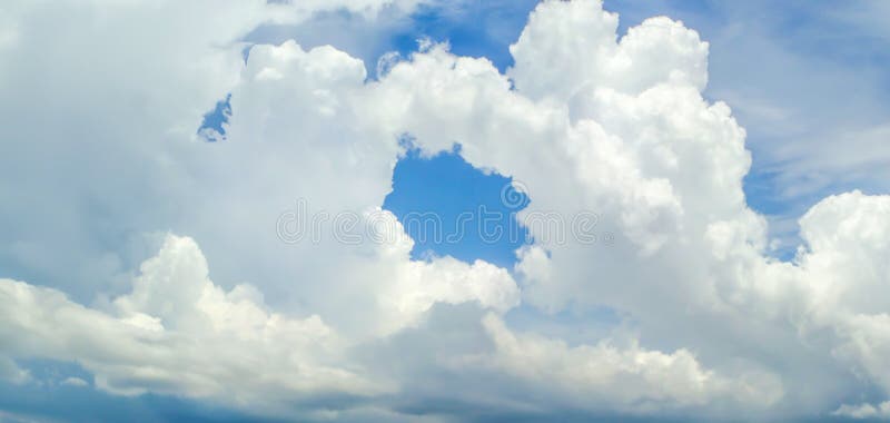 The Hole of Donut Cloud Sky and Heaven Sunshine a Day Stock Image ...