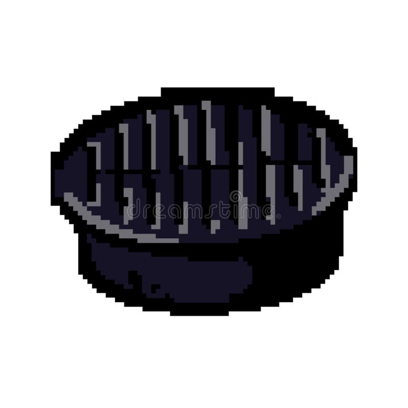 Hole Drainage Grate Game Pixel Art Vector Illustration Stock Vector ...
