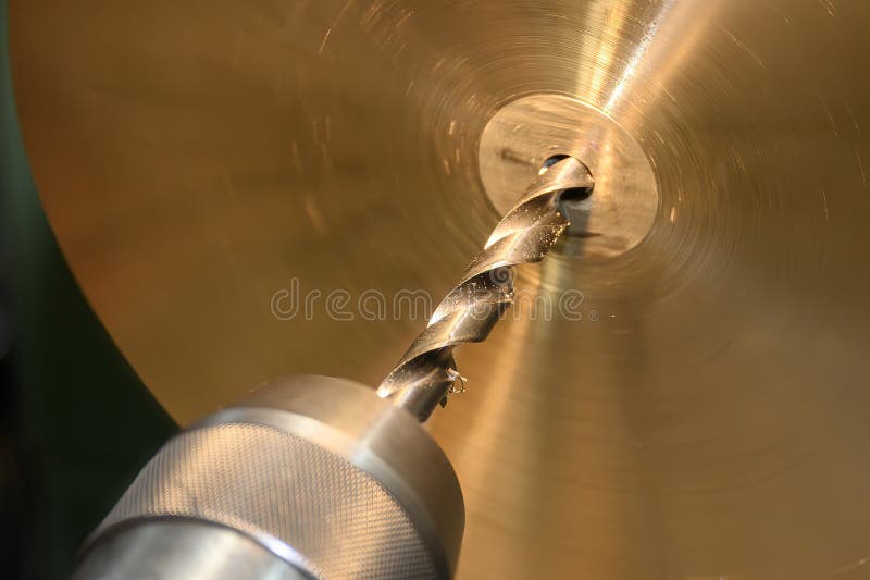 The Hole Drilling Process on Brass Material Parts by Lathe Machine ...