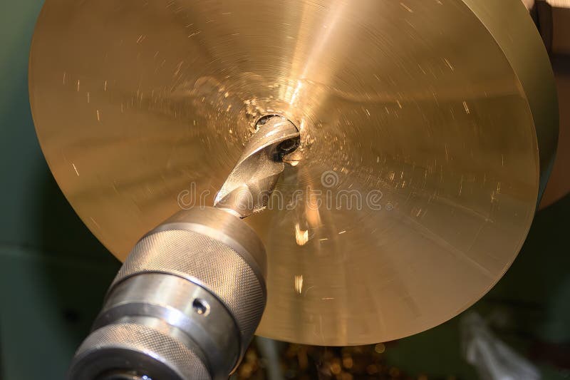 The Hole Drilling Process on Brass Material Parts by Lathe Machine ...