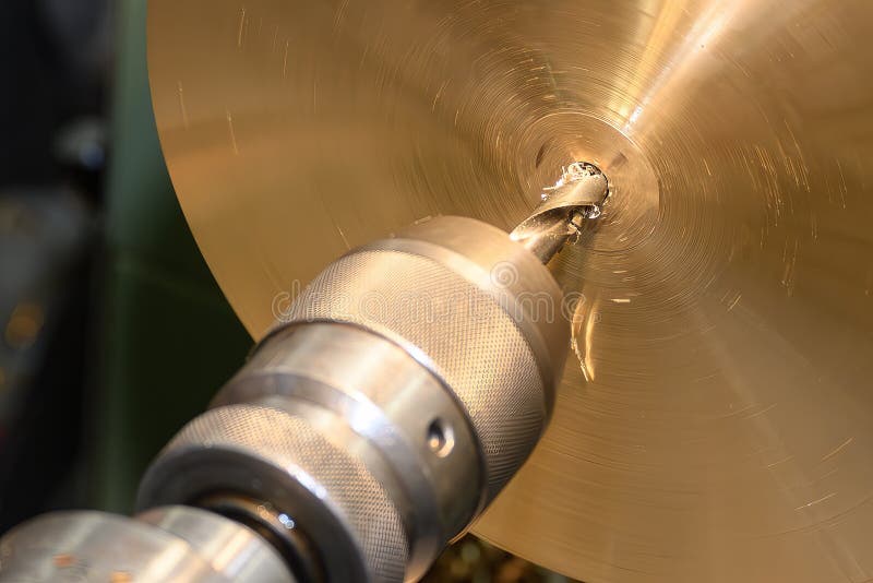 The Hole Drilling Process on Brass Material Parts by Lathe Machine ...