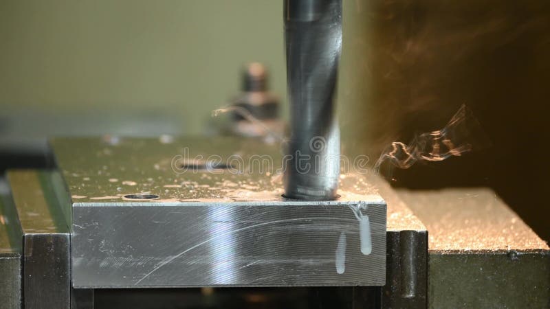The Hole Drilling Process on NC Milling Machine with Drill Tools by ...