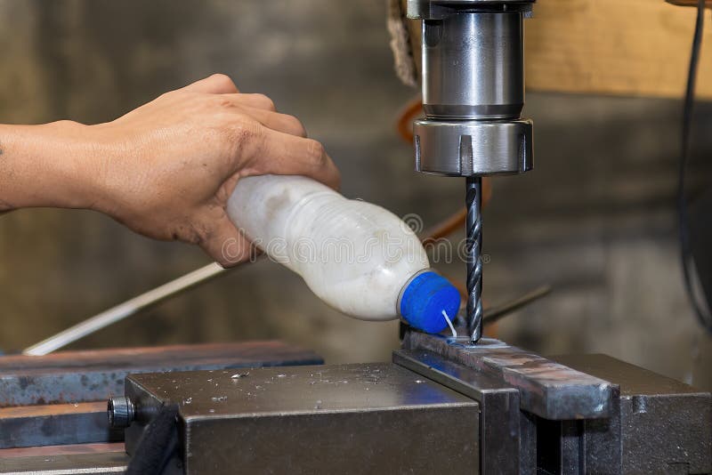 The Hole Drilling Process on NC Milling Machine with Liquid Cooling ...