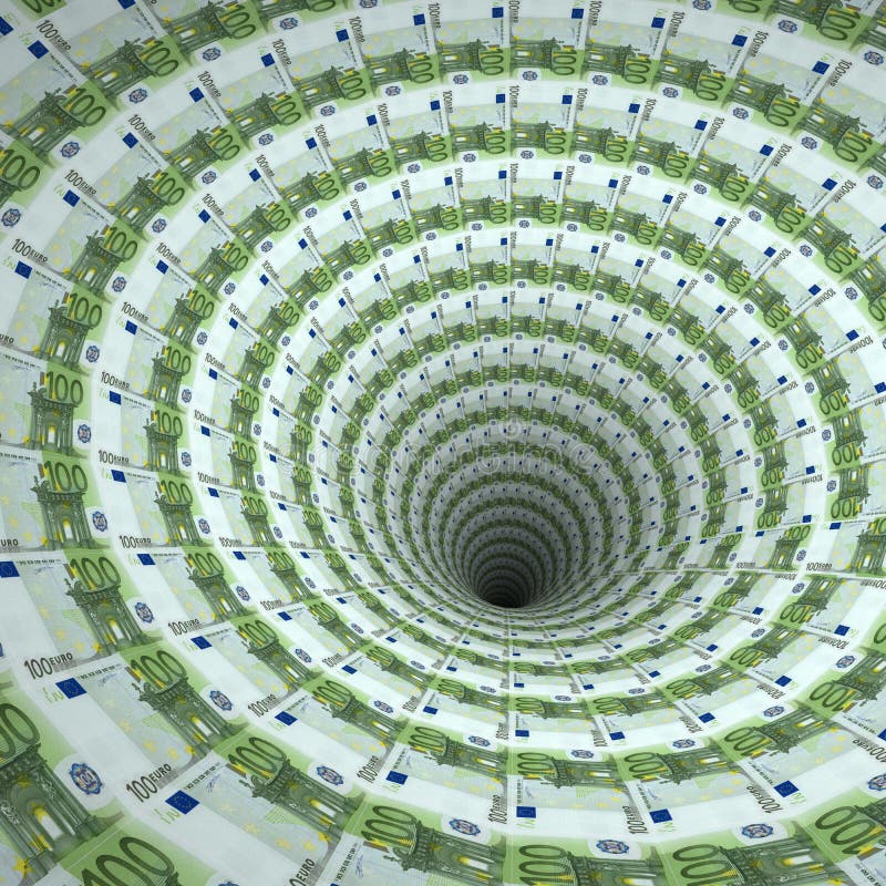 Hole euros stock illustration. Illustration of vanishing - 11851652
