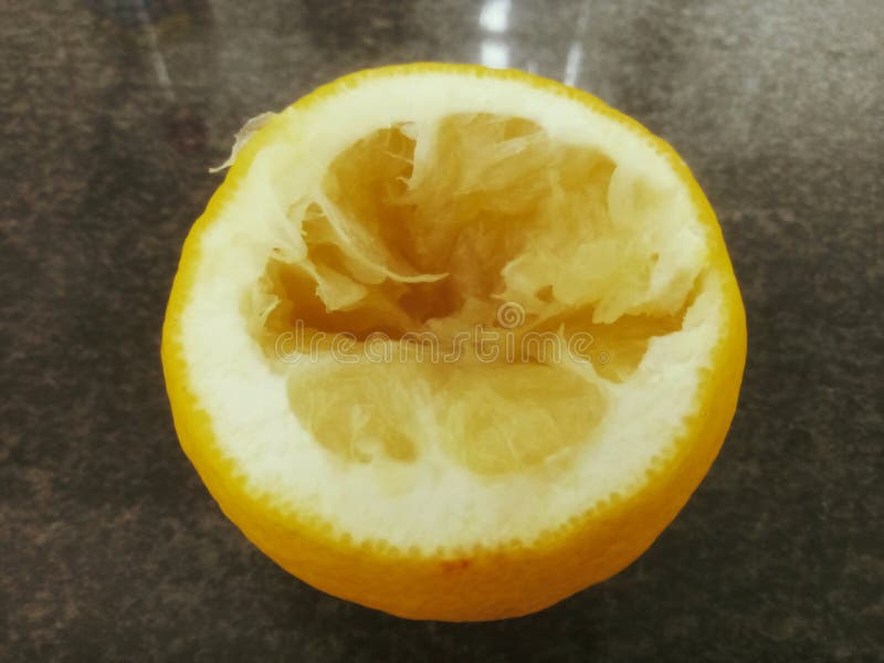 Hole in fresh lemon stock image. Image of peel, round - 180440333