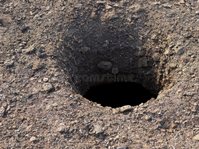 Hole in the ground stock image. Image of material, asphalt - 295003771