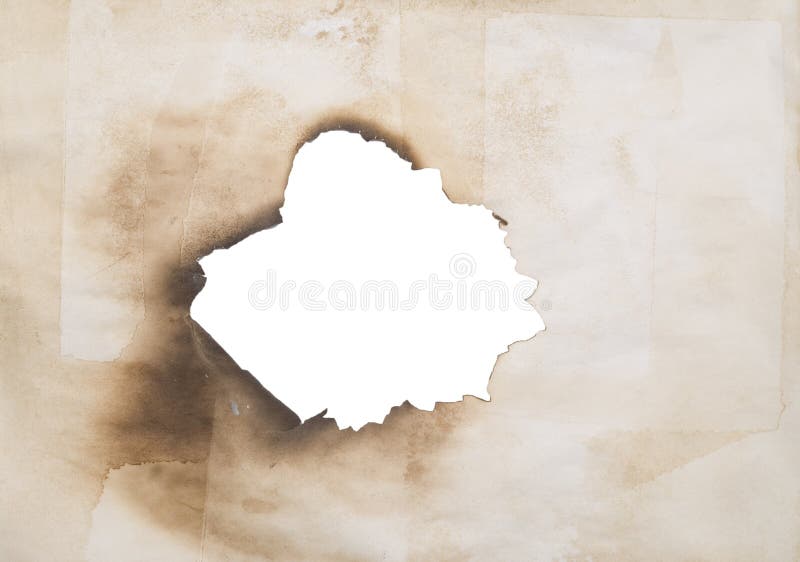 Hole in grunge paper stock image. Image of antique, aging - 4832883