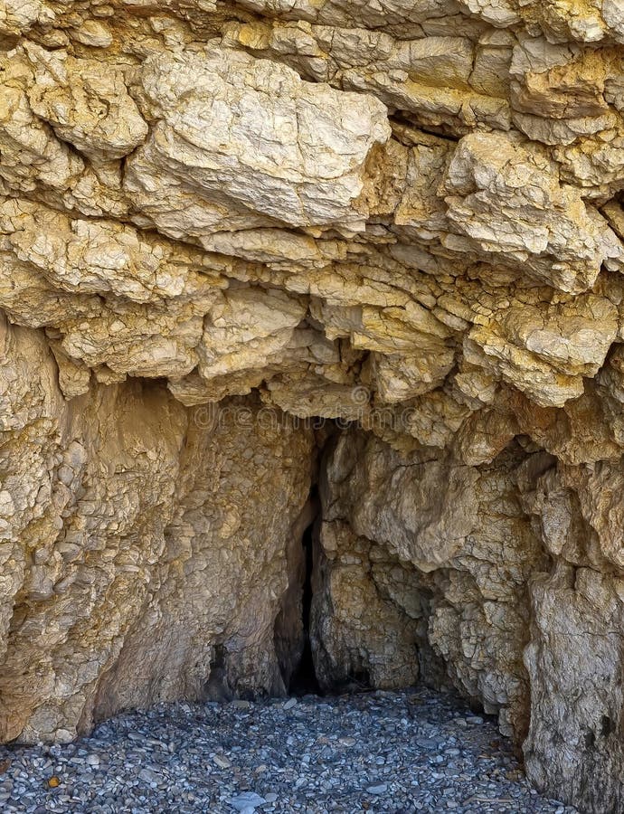 A Crack into Hell in the Rock in Greece Stock Image - Image of scenic ...