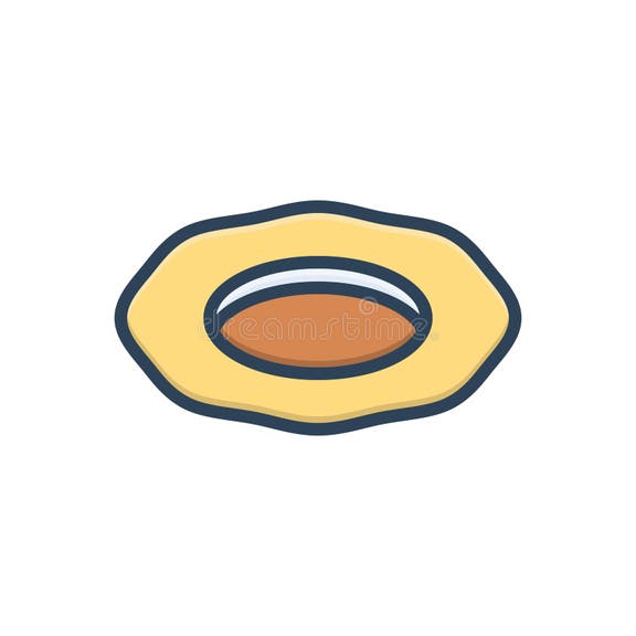 Color Illustration Icon for Hole, Orifice and Muddy Stock Illustration ...