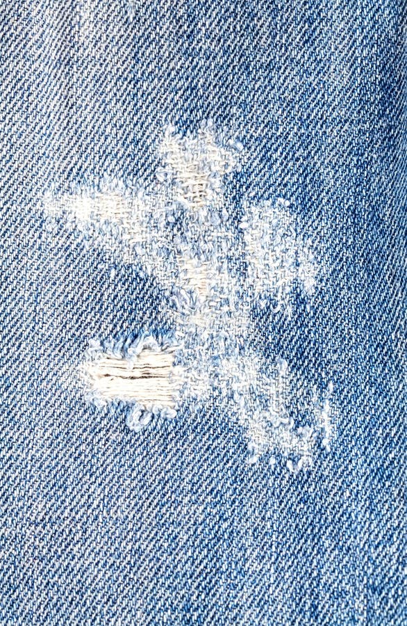 Hole on Jeans Fabric Texture Stock Photo - Image of attrition, canvas ...