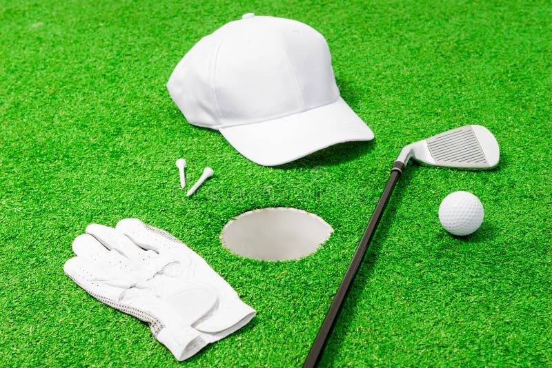 Hole and Objects for the Game of Golf Stock Photo - Image of equipment ...