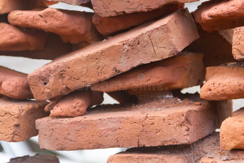 Bricks of the Old Collapsed Wall Stock Image - Image of severe, hole ...