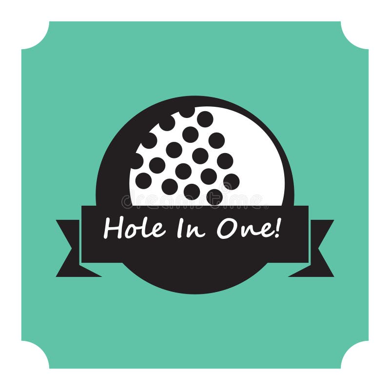 Hole in One Golf Award. Vector Illustration Decorative Design Stock ...