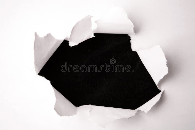 Hole in paper stock photo. Image of damaged, abstract - 8530218