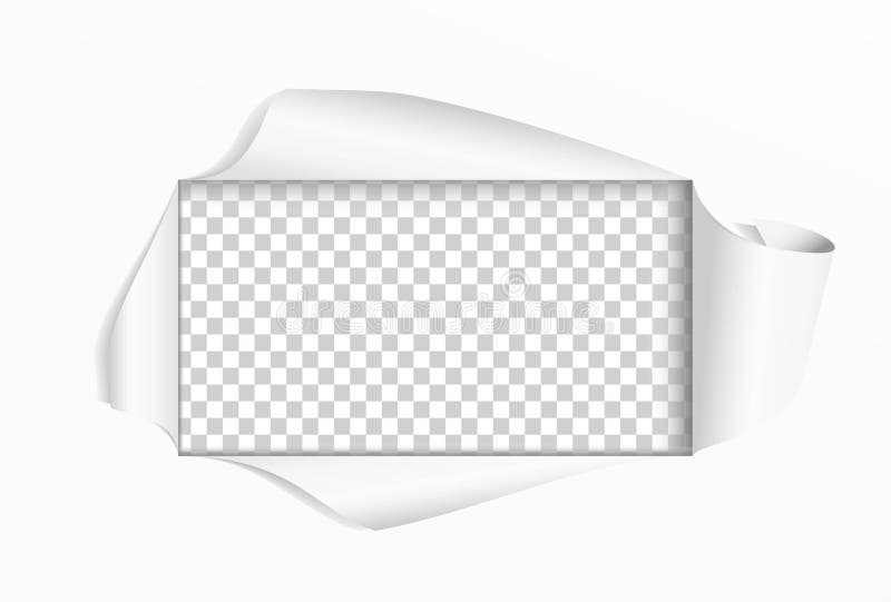 Hole in Paper. Cut Square Frame. Vector Stock Vector - Illustration of ...