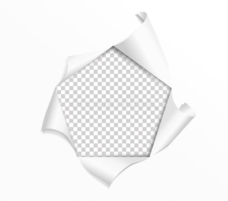 Hole in Paper. Cut Square Frame. Vector Stock Vector - Illustration of ...
