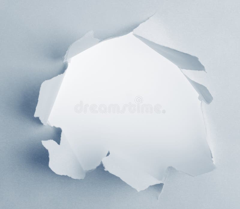 Hole in paper stock photo. Image of background, paper - 161811816