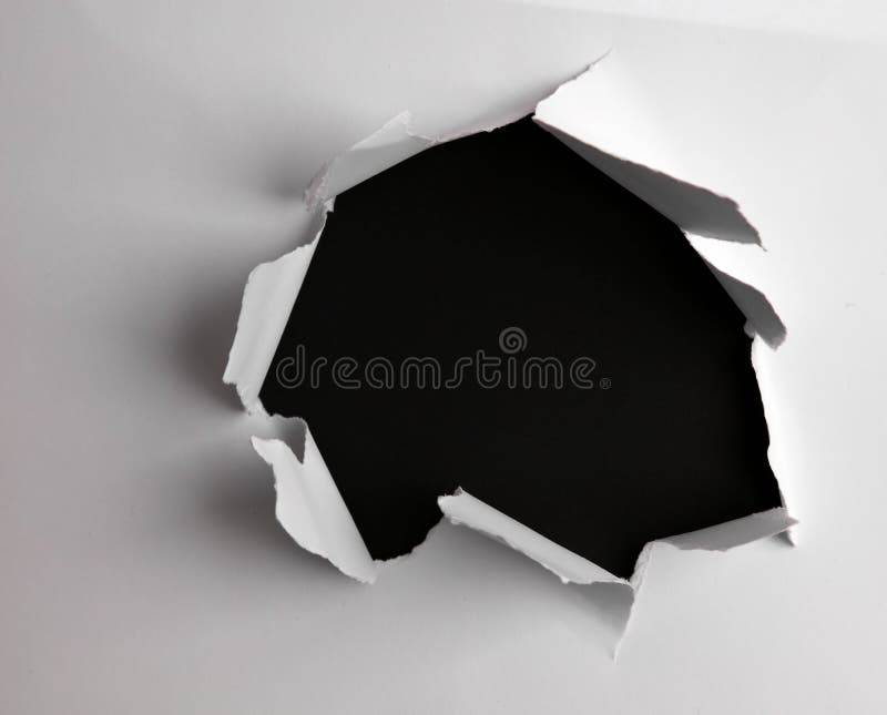 Hole in paper stock image. Image of abstract, macro, hole - 7864139