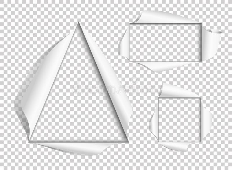 Hole in the Paper. Set of Cut Frames. Vector Stock Vector ...