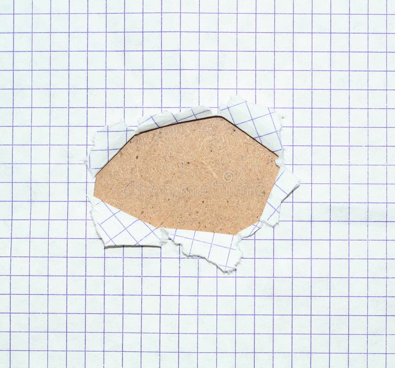 Hole in a paper sheet stock image. Image of emergence - 5295283
