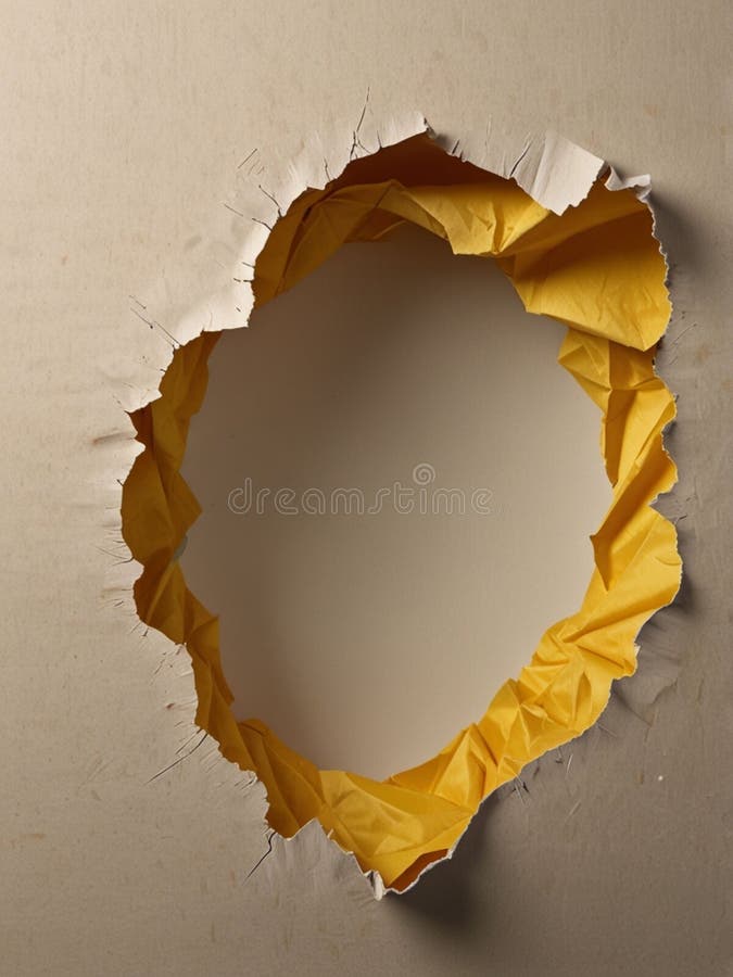 Hole in paper stock illustration. Illustration of torn - 374089140