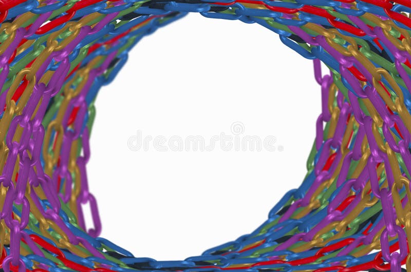 Hole Pattern of Colored Plastic Chains Stock Image - Image of industry ...