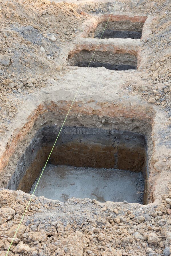 Hole of Pillar in Construction Site Stock Photo - Image of concrete ...