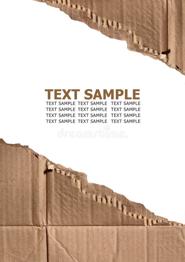 Ripped Brown Paper stock image. Image of isolated, white - 19716841