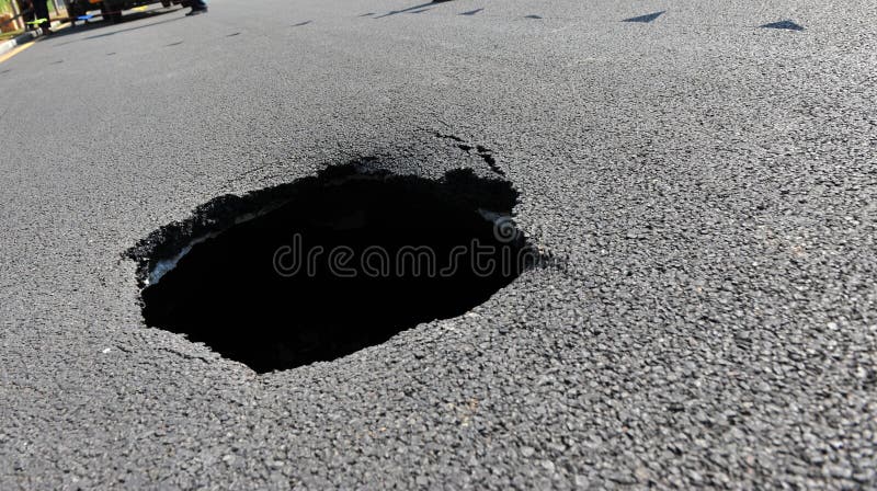 Hole in the road stock image. Image of hole, damage, civil - 15631059