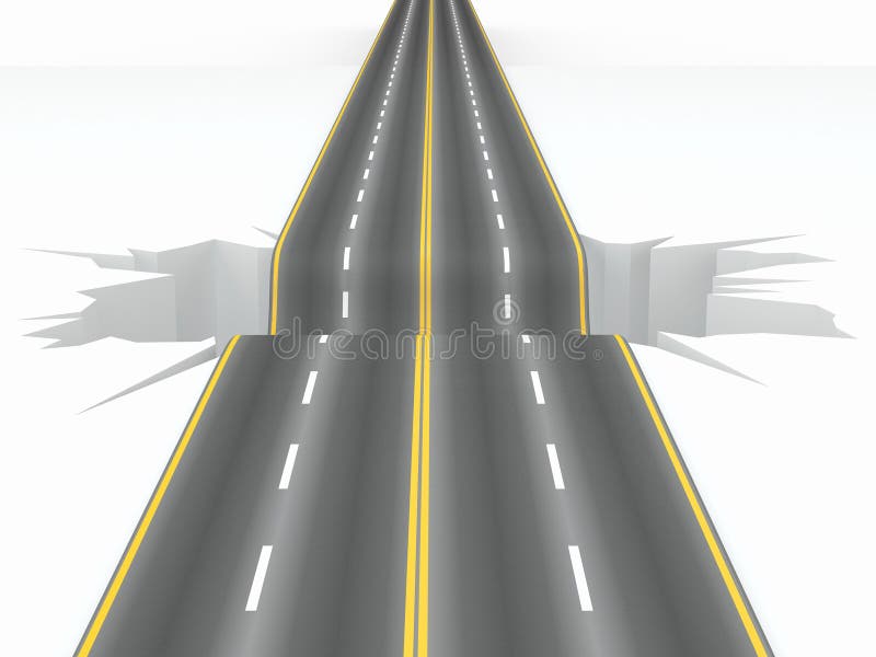 Hole on the Road. Concept Image Stock Illustration - Illustration of ...