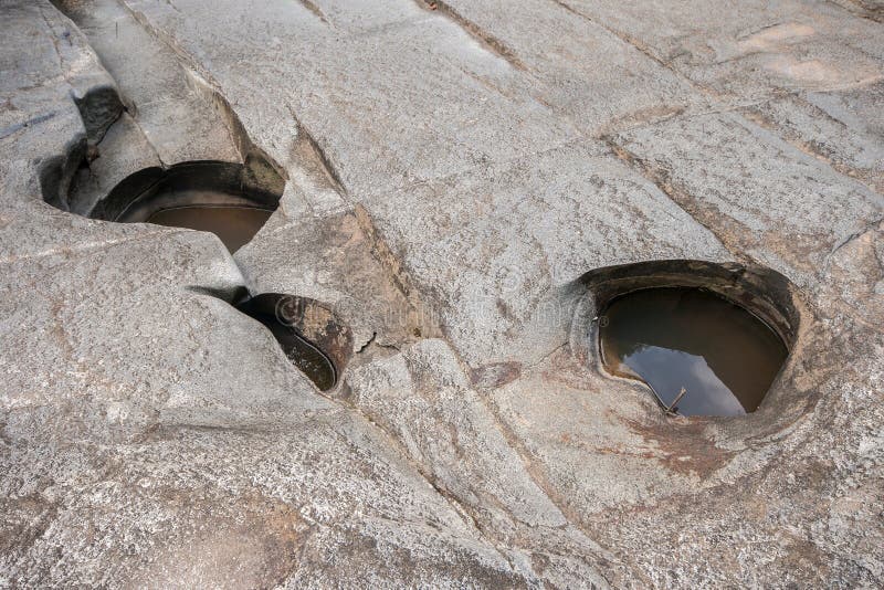 Hole in the rock. stock photo. Image of water, granite - 50883424