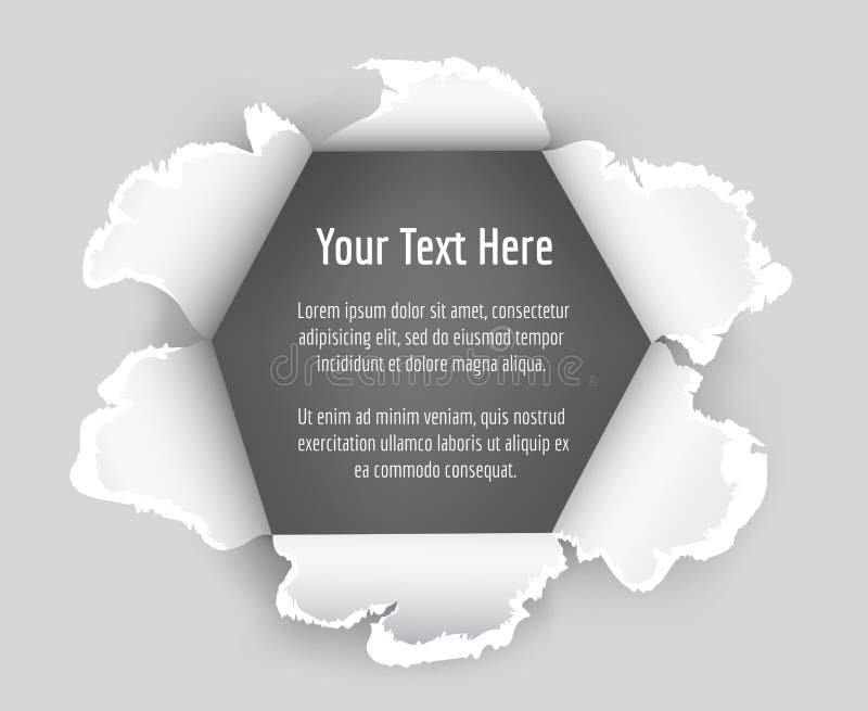 Torn paper hole stock vector. Illustration of design - 31357371