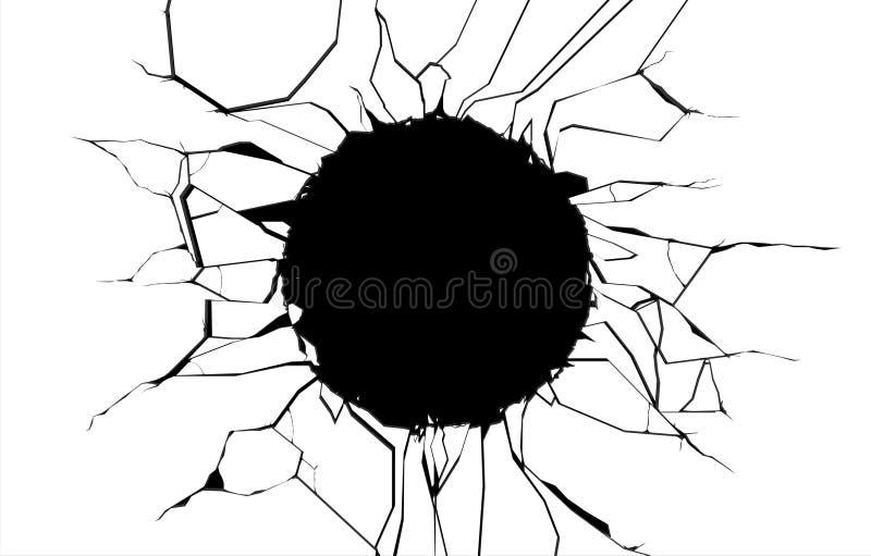 Hole from Surface Destruction. Isolated Stock Vector - Illustration of ...