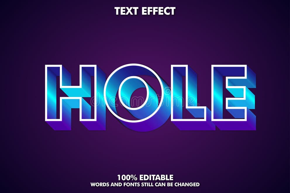 Hole text effect editable stock vector. Illustration of doted - 194909237