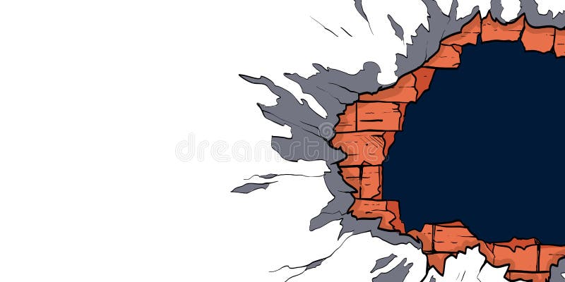 Exploding Wall Vector Clip Art Stock Vector - Illustration of ...