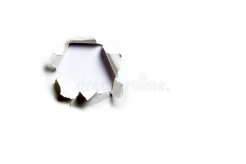 A Hole on a White Background, a White Hole. Stock Image - Image of ...