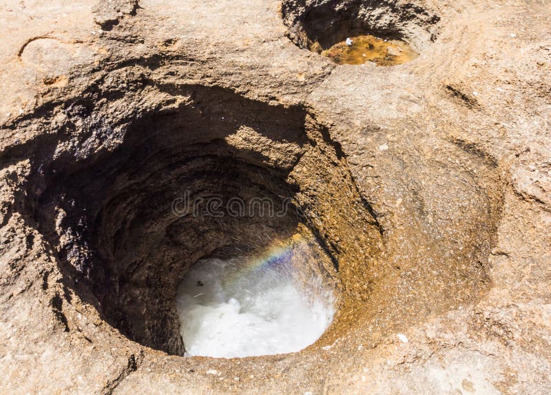 Holes digged in rock stock photo. Image of sink, hole - 45018320
