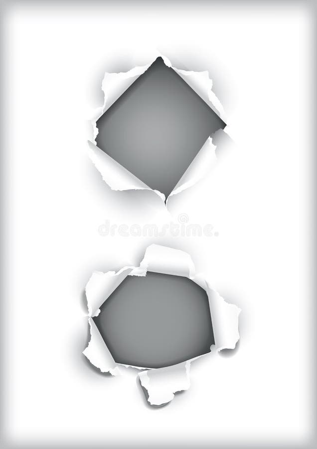 Holes in paper stock vector. Illustration of grey, gradient - 66994813