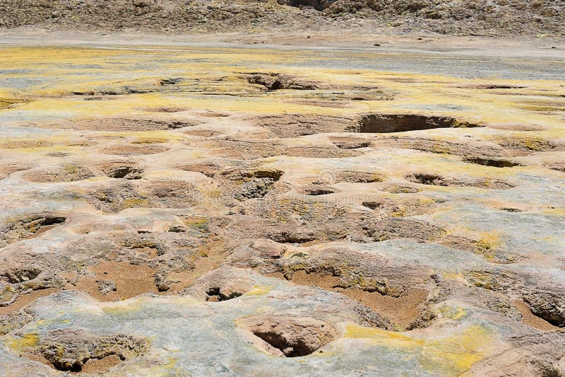 Holes in the Volcanic Crater Stock Image - Image of dodecanese ...
