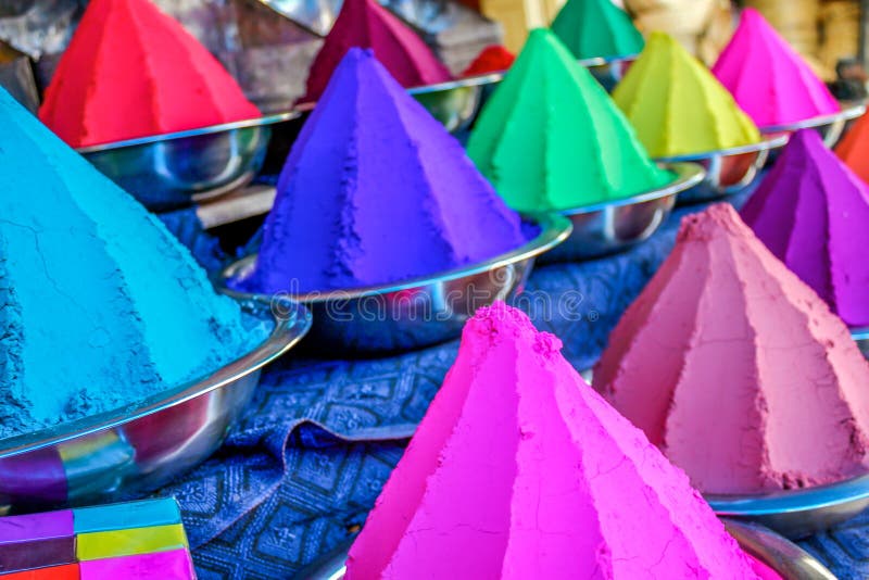 Holi colored powders stock photo. Image of traditional - 48048928