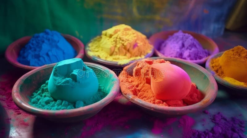 Holi Colors. Illustration AI Generative Stock Illustration ...