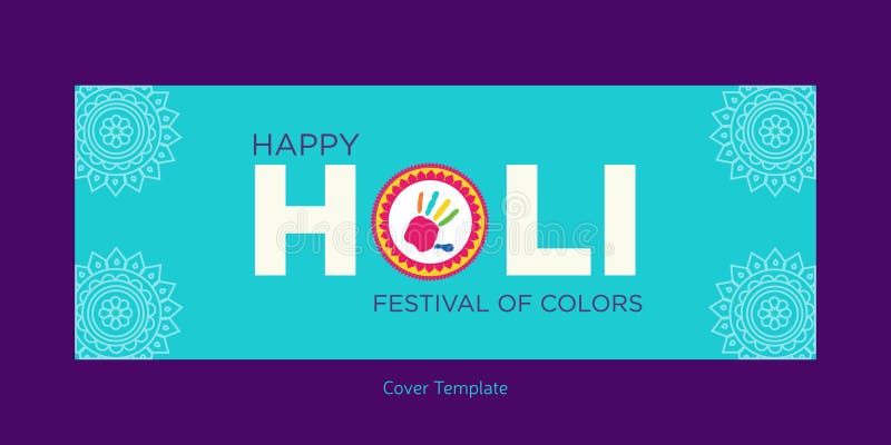 Happy Holi Cover Page Design Stock Vector - Illustration of pichkari ...