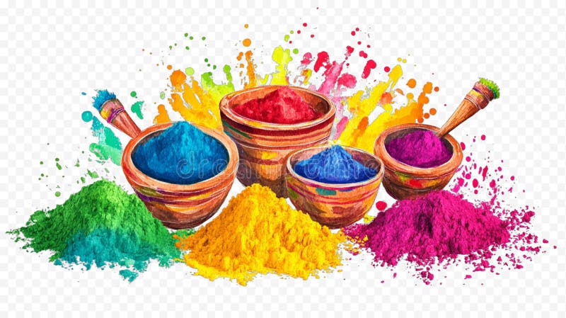 Holi Elements stock image. Illustration of collection - 341519351