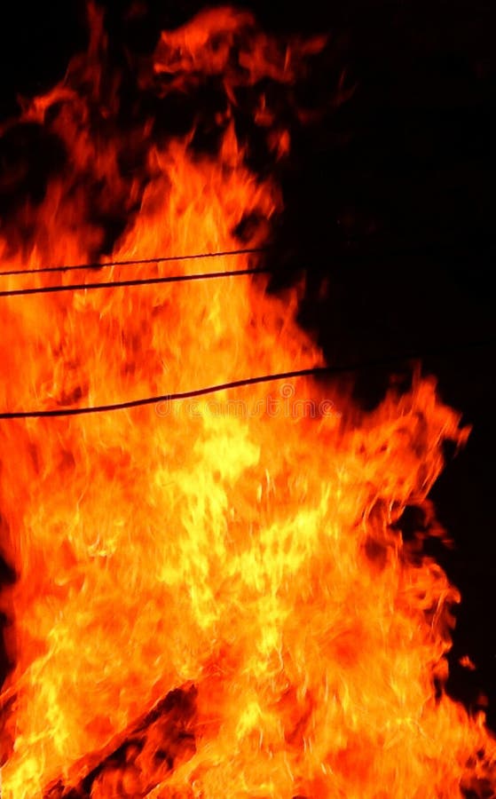 Holi Ka Dahan Fire Flame Camp Fire Stock Image - Image of asia ...