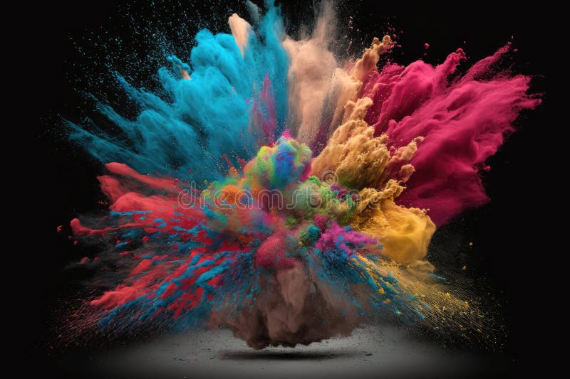 Holi powder explosion stock illustration. Illustration of celebrate ...