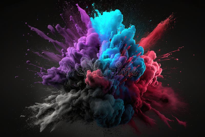 Holi powder explosion stock illustration. Illustration of motion ...